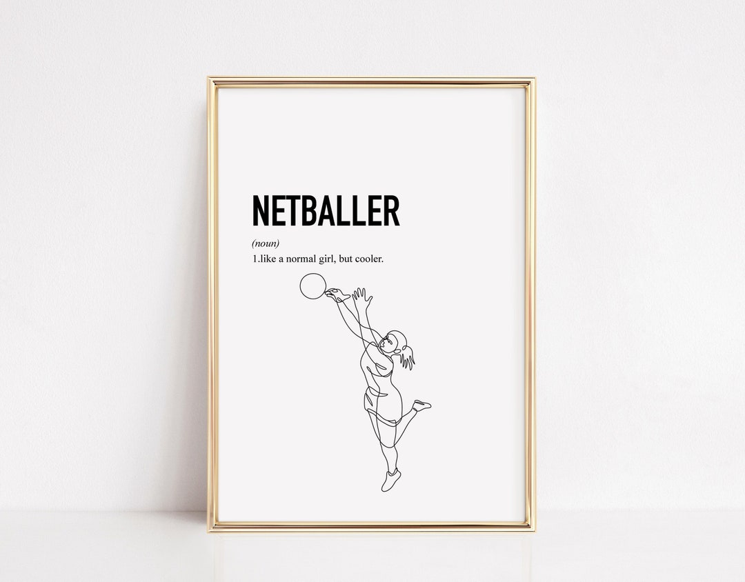 Netballer Print, Netball Print, Netball Poster, Netball Gifts, Netball ...