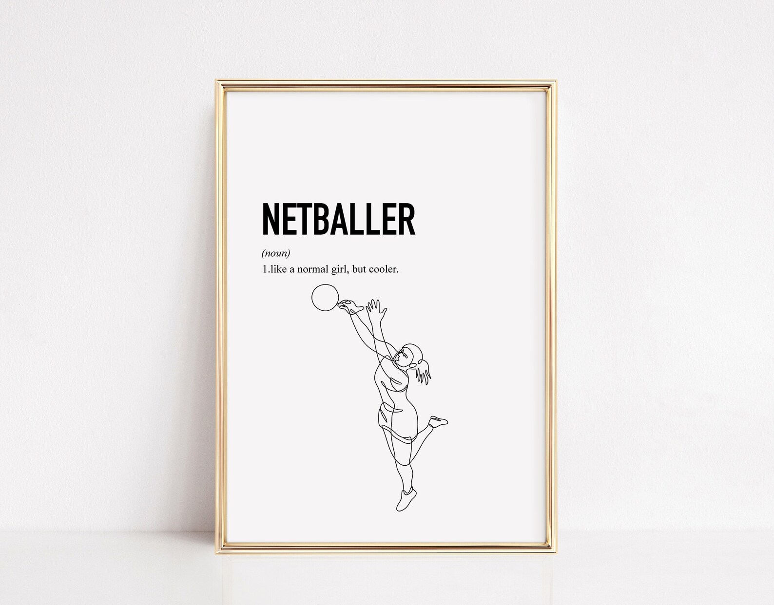 Netballer Print, Netball Print, Netball Poster, Netball Gifts, Netball ...
