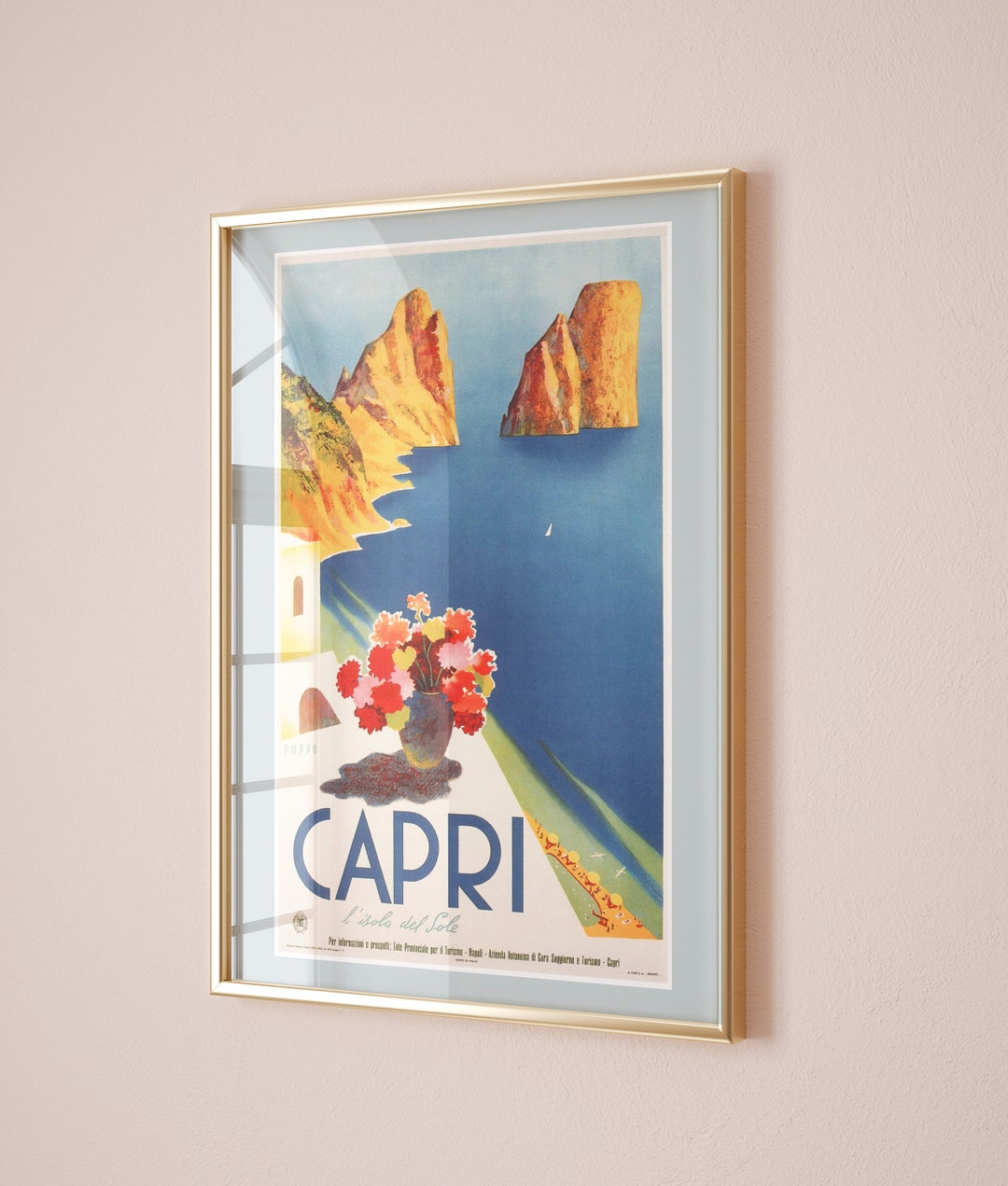 Capri Poster Digital Download, Capri Travel Print, Blue Capri Printable ...