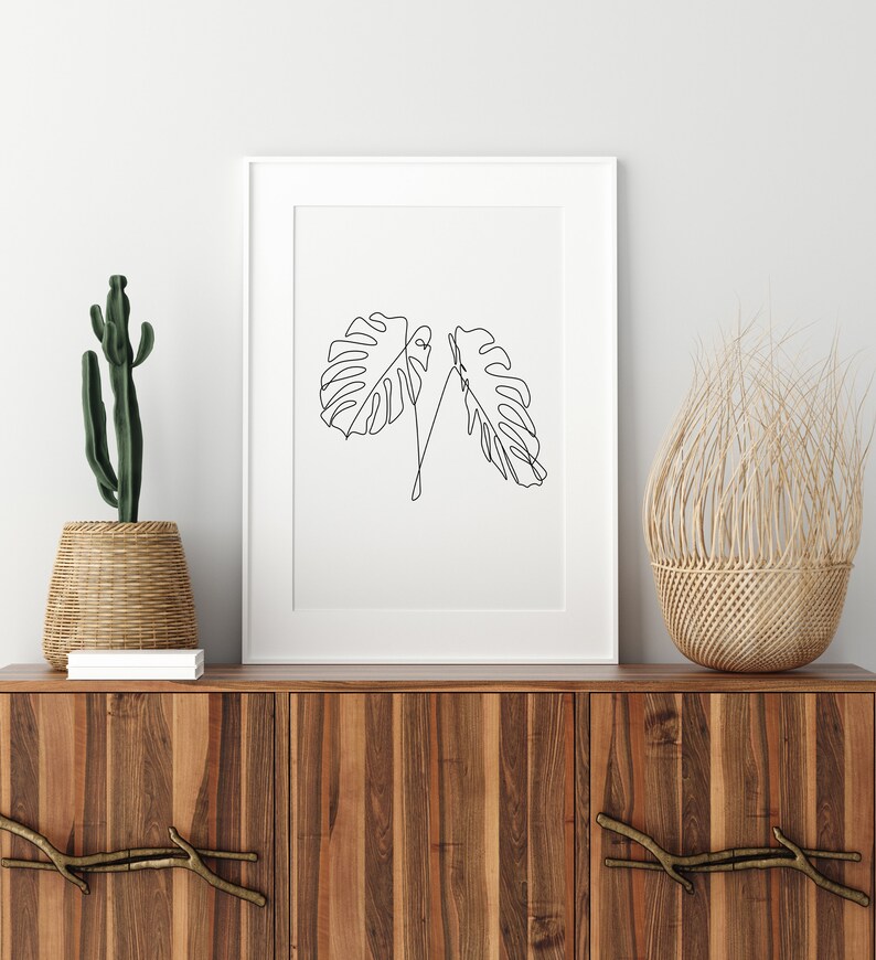 Monstera Wall Art Monstera Print Monstera Deliciosa - Etsy
