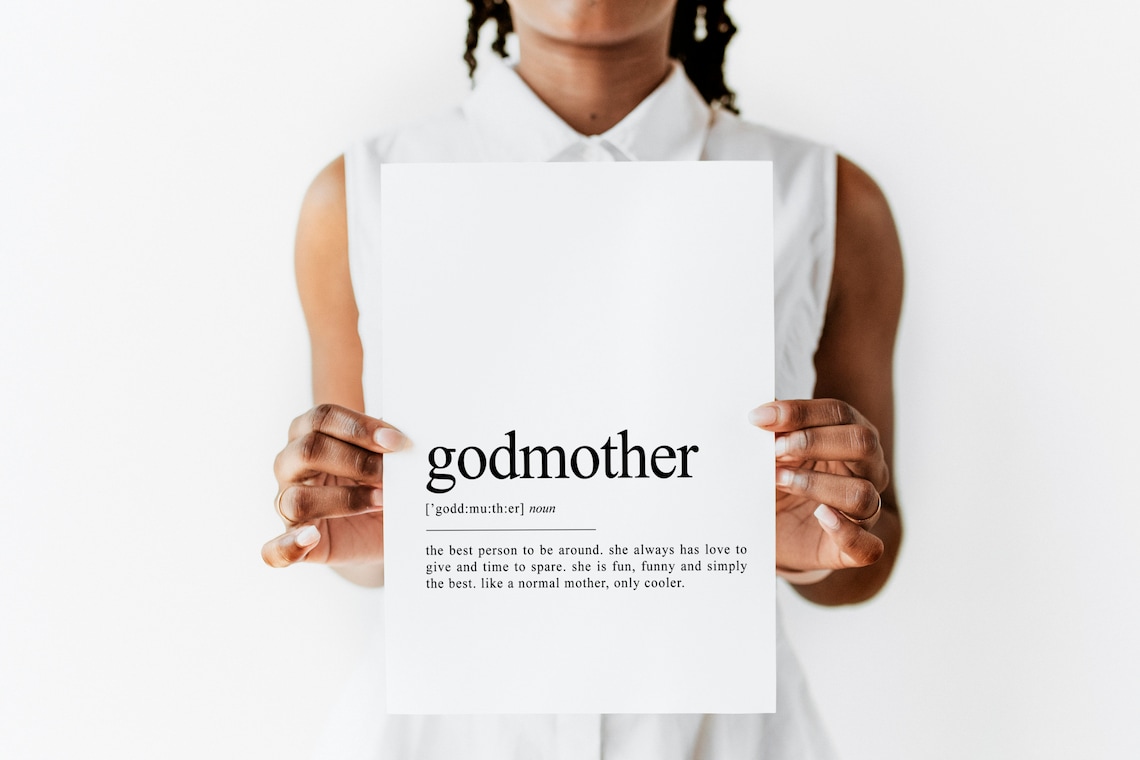 Godmother Definition Print Godmother Gift Gifts for - Etsy