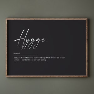 Hygge Print, Hygge Definition Poster, Hygge Gift, Hygge Sign ...