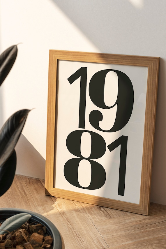 Birth Year Print Birth Year Retro Poster 1981 Poster - Etsy