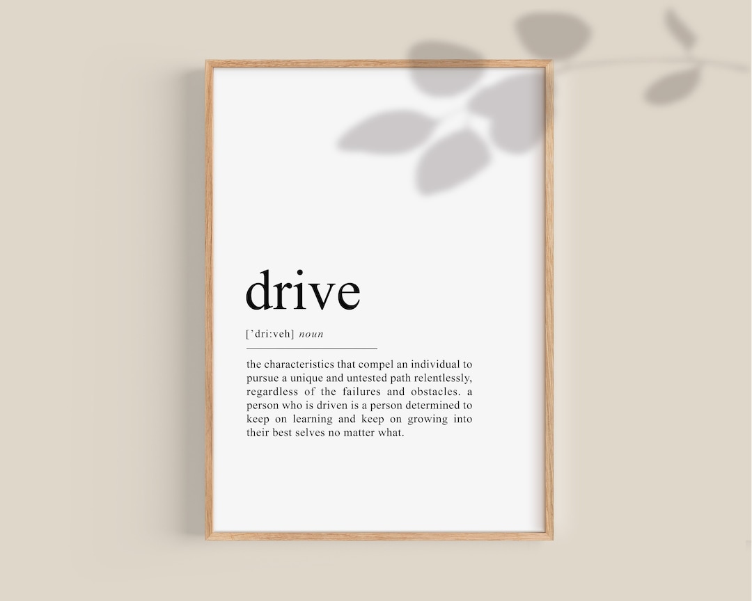 Drive Definition Prints, Office Wall Art, Office Art Prints ...