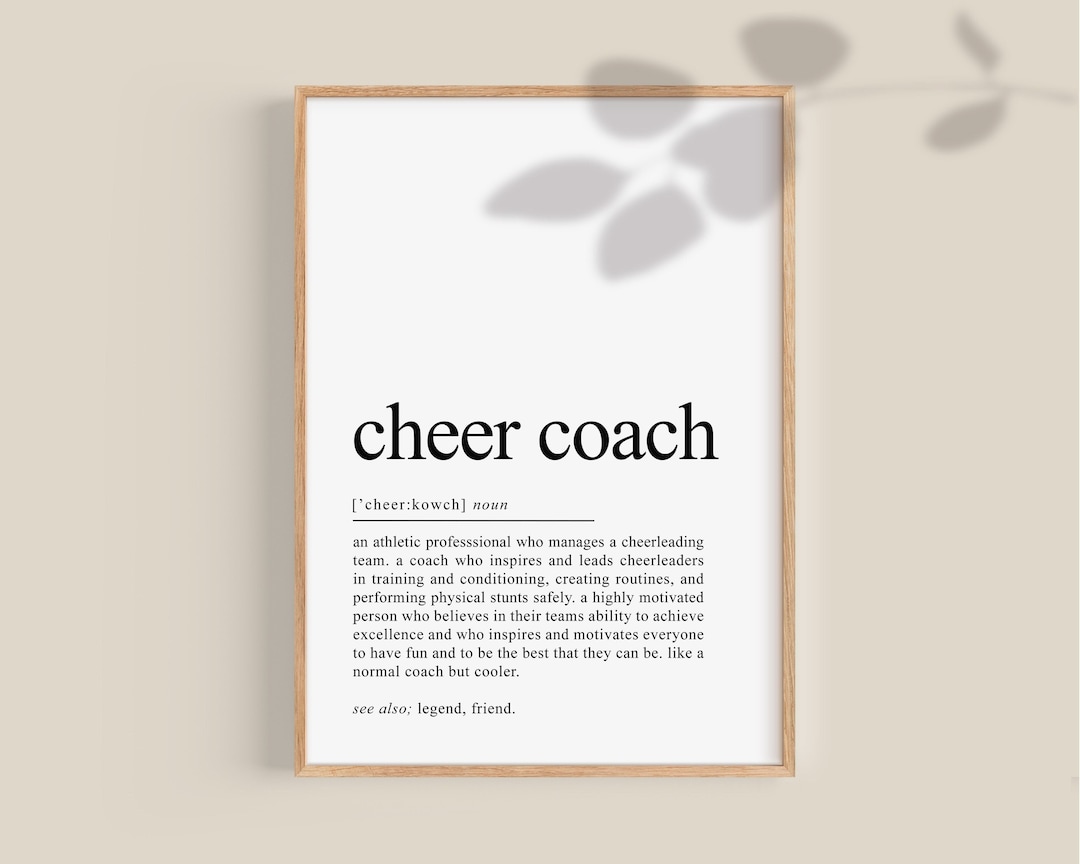 Cheer Coach Gift Cheer Squad Gifts Cheerleading Poster Gift for Cheer ...
