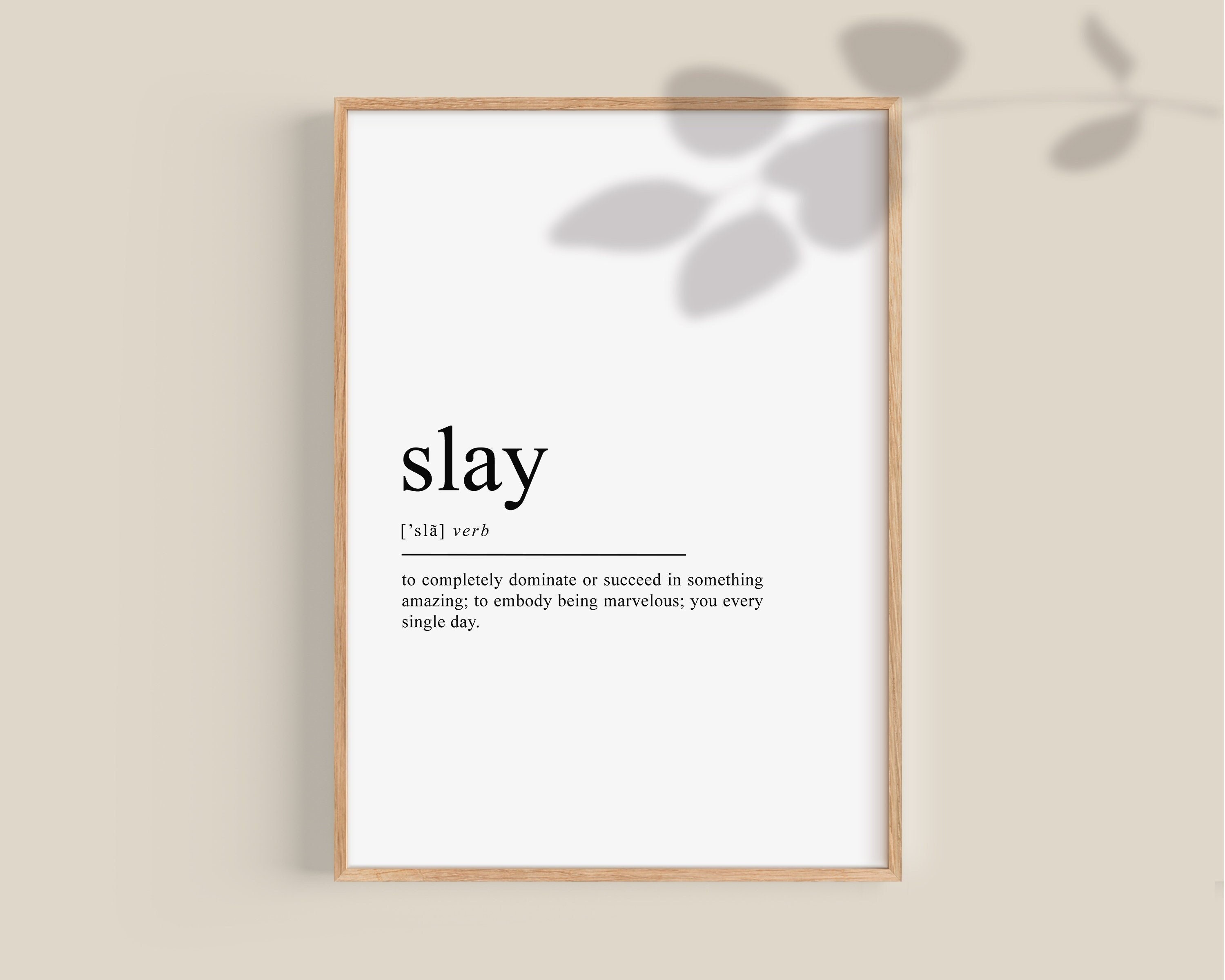 Slay Office Wall Art, Office Decor, Boss Lady Poster, Girl Boss Print ...