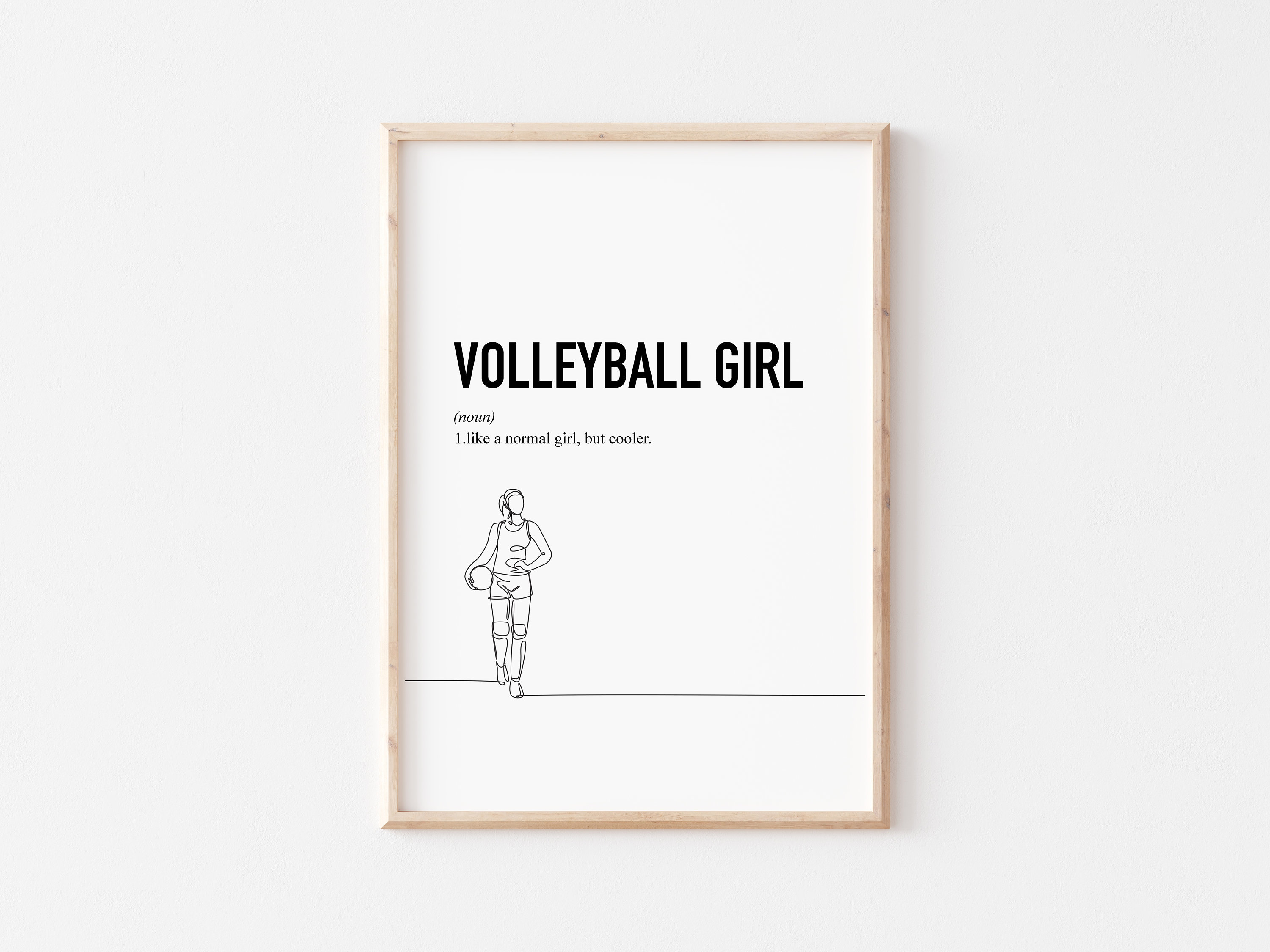 Volleyball Prints, Volleyball Poster, Volleyball Girl Wall Decor, Teen ...