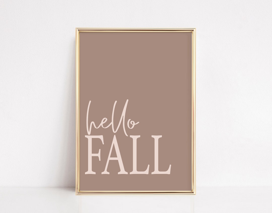 Hello Fall Printable Fall Decor, Fall Wall Decor, Autumn Decor, Fall ...