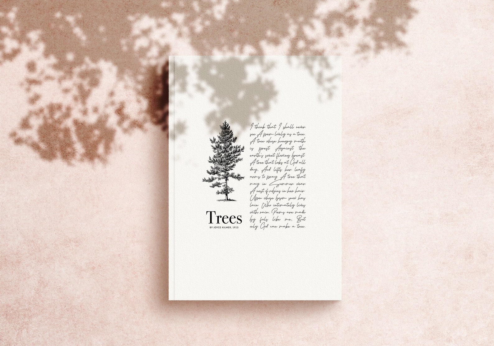 Trees Joyce Kilmer Poem Printable Poem Joyce Kilmer Trees | Etsy