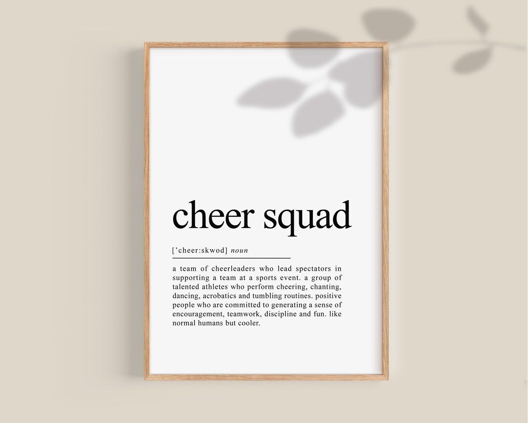 Cheer Squad Gifts Cheerleading Poster Gift for Cheer Team Cheerleader ...