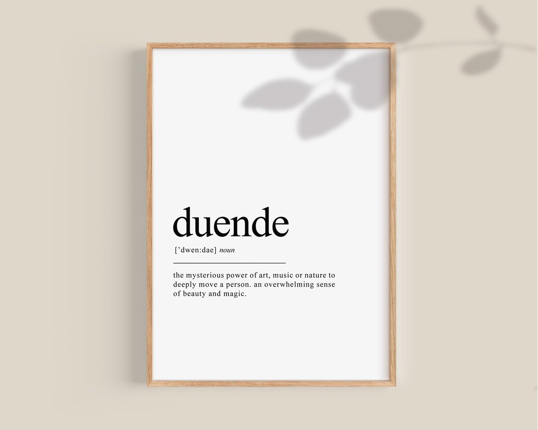 Duende Definition Print: Spanish Wall Art (digital Download) - Etsy