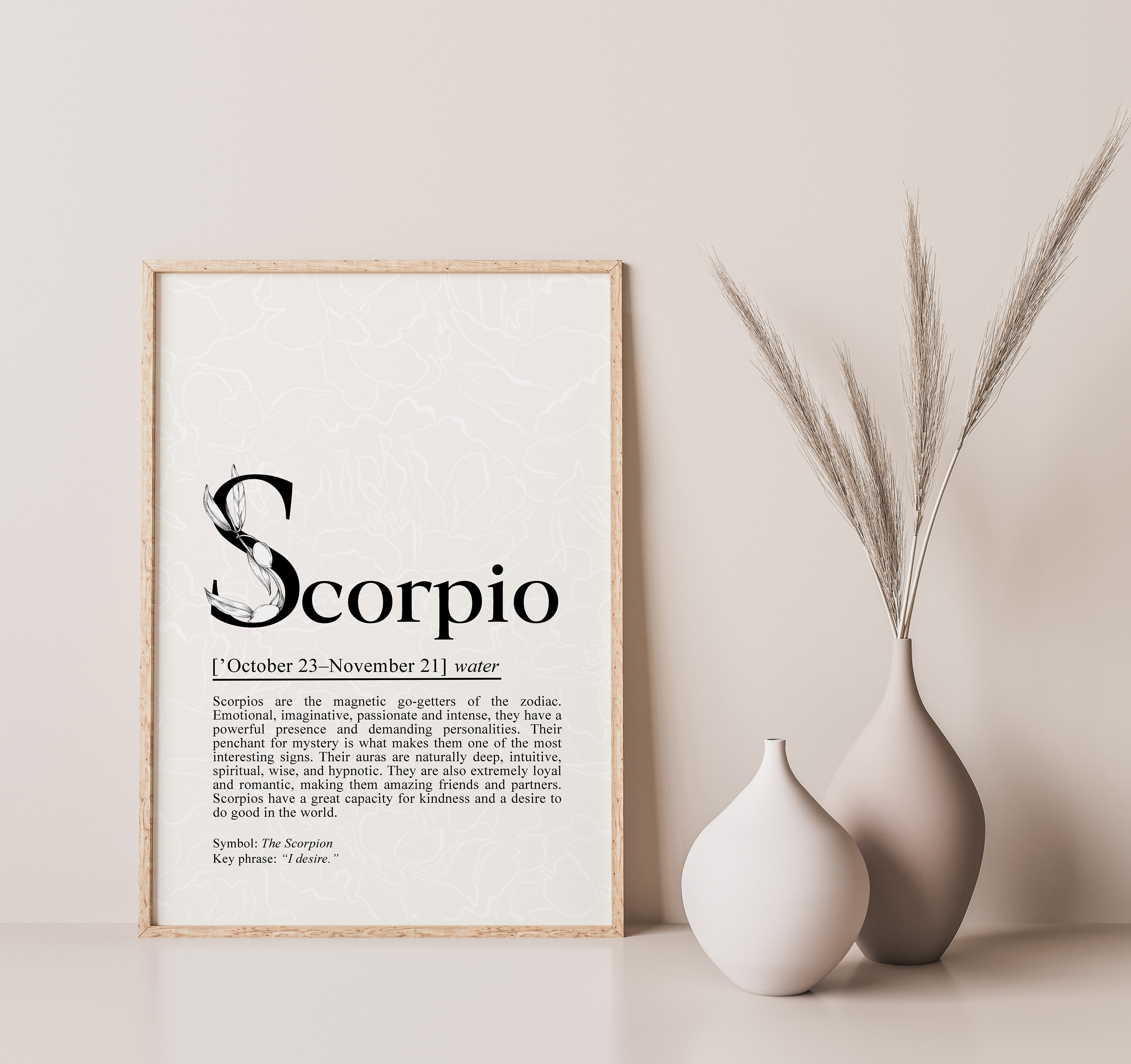 Scorpio Definition Print Scorpio Gifts Scorpio Print | Etsy