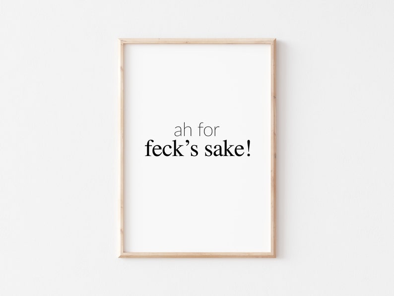 Irish Gifts Feck Definition Print Irish Gift Ireland Gifts - Etsy