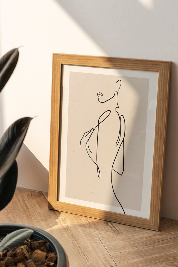 Woman Line Drawing Female Line Art One Line Drawing Modern | Etsy