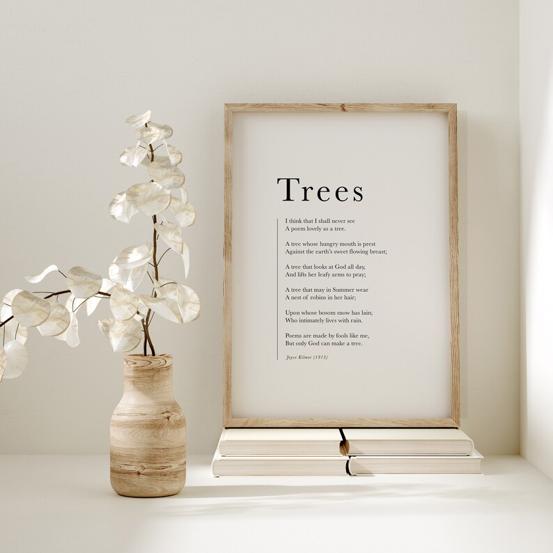 Trees Joyce Kilmer Poem, Printable Poem Joyce Kilmer Trees Poem ...