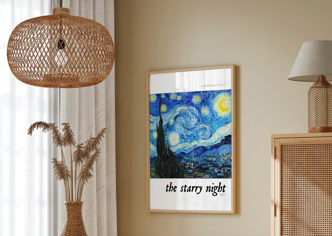 Van Gogh Poster, the Starry Night, Vincent Van Gogh Print, Van Gogh ...