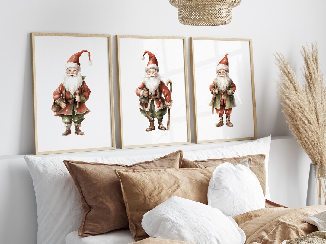 Christmas Santa Prints Printable Christmas Elf Poster Santas Elves Set ...
