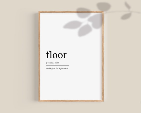 Funny Teen Gifts Floor Definition Dictionary Art Printable | Etsy