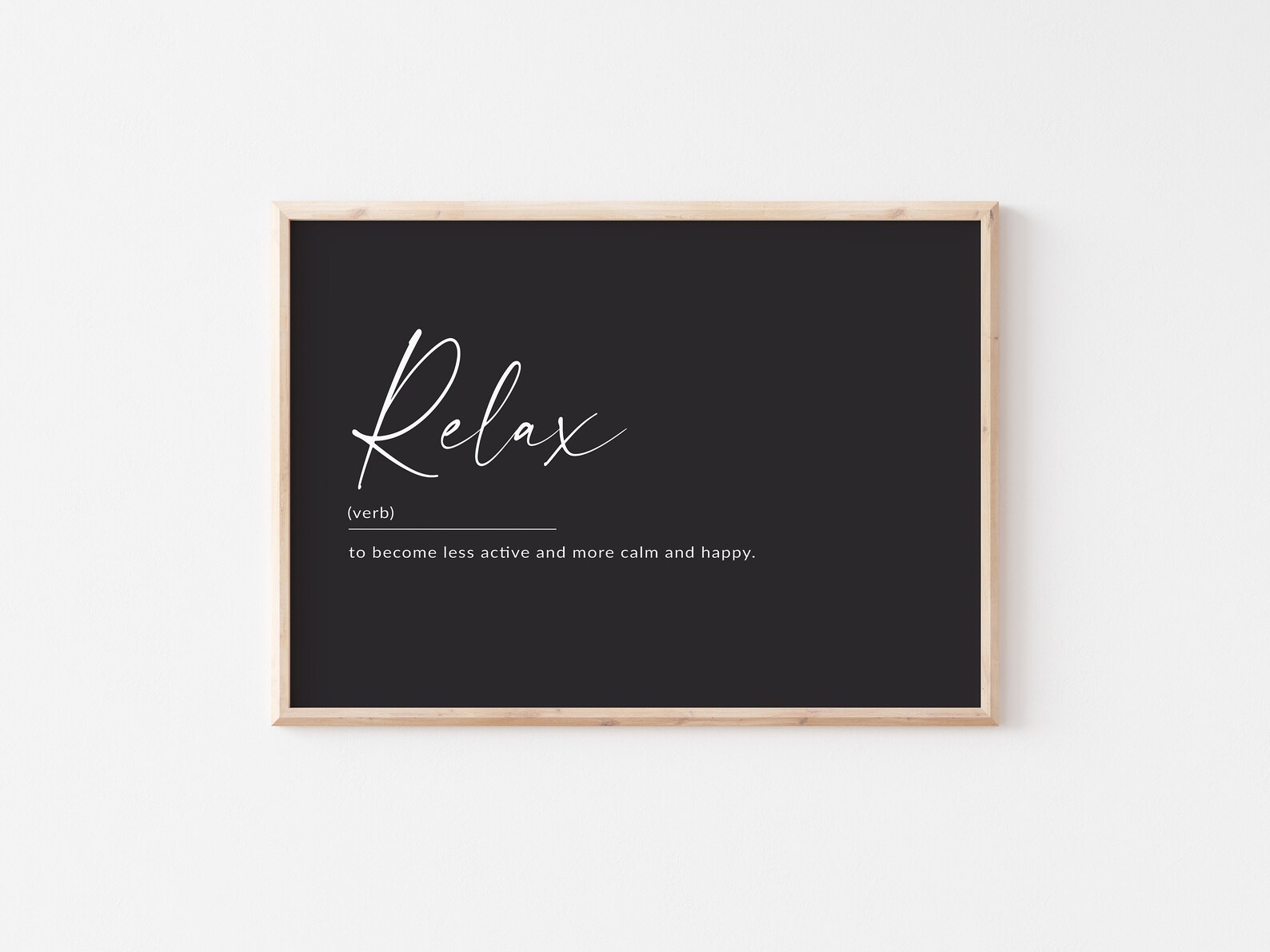 Relax Definition Print Relax Dictionary Definition Beauty - Etsy