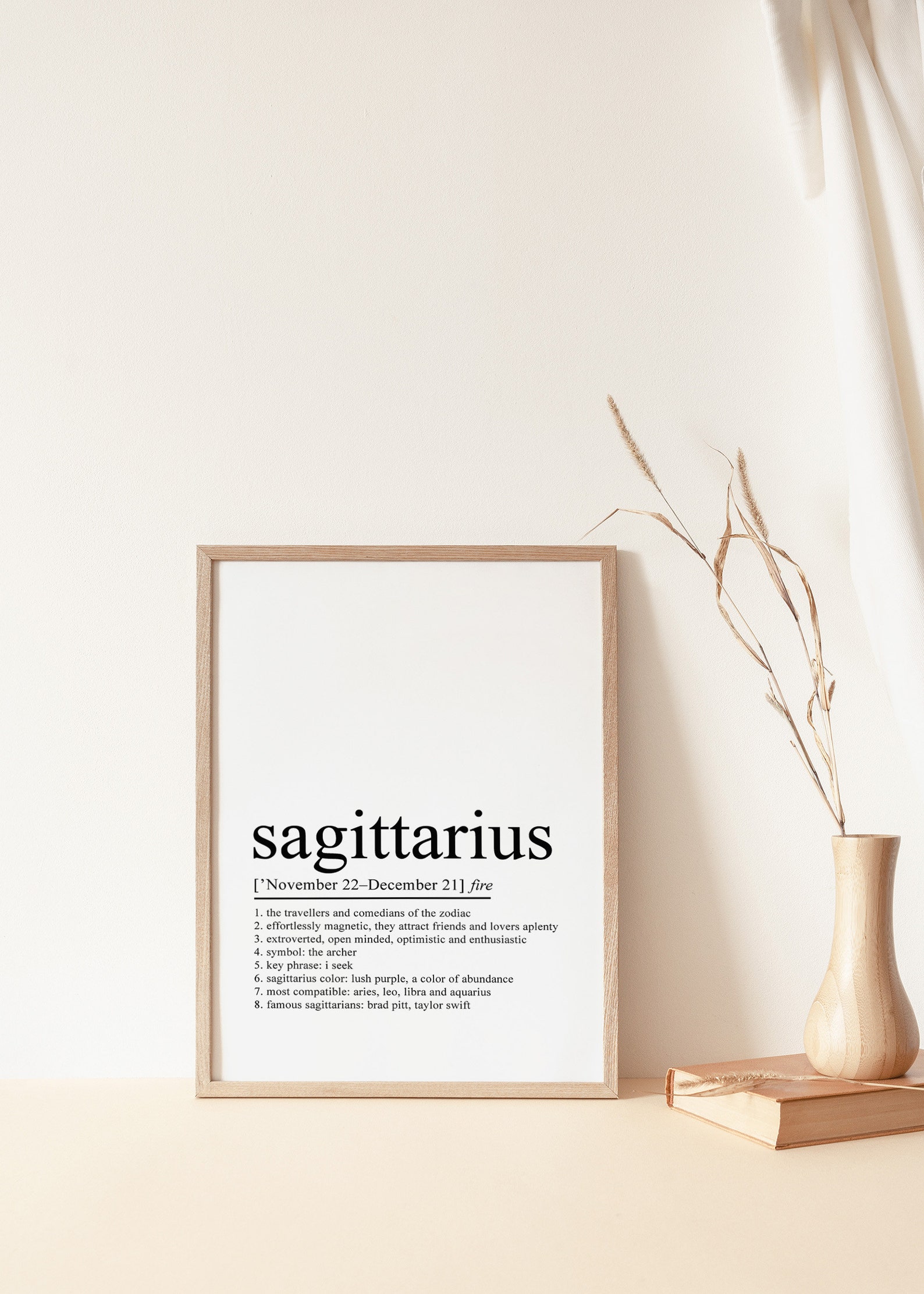 Sagittarius Definition Print Sagittarius Gift Sagittarius - Etsy