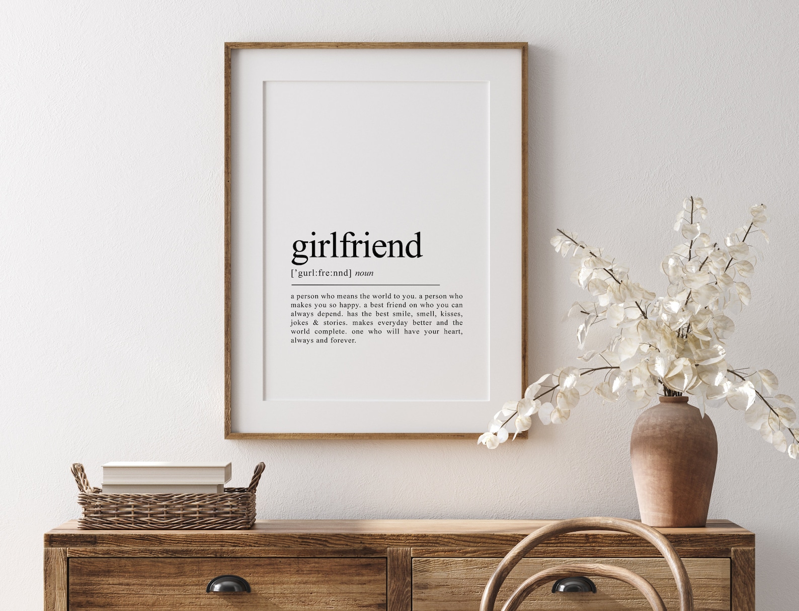 Girlfriend Definition Print Girlfriend Gift Gifts for | Etsy