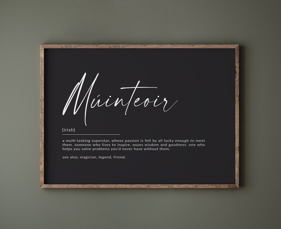 Múinteoir Definition Print, Múinteoir Gift, Irish Print, Irish Gift ...