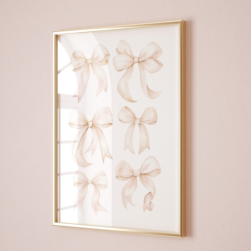 Cream Bow - Etsy