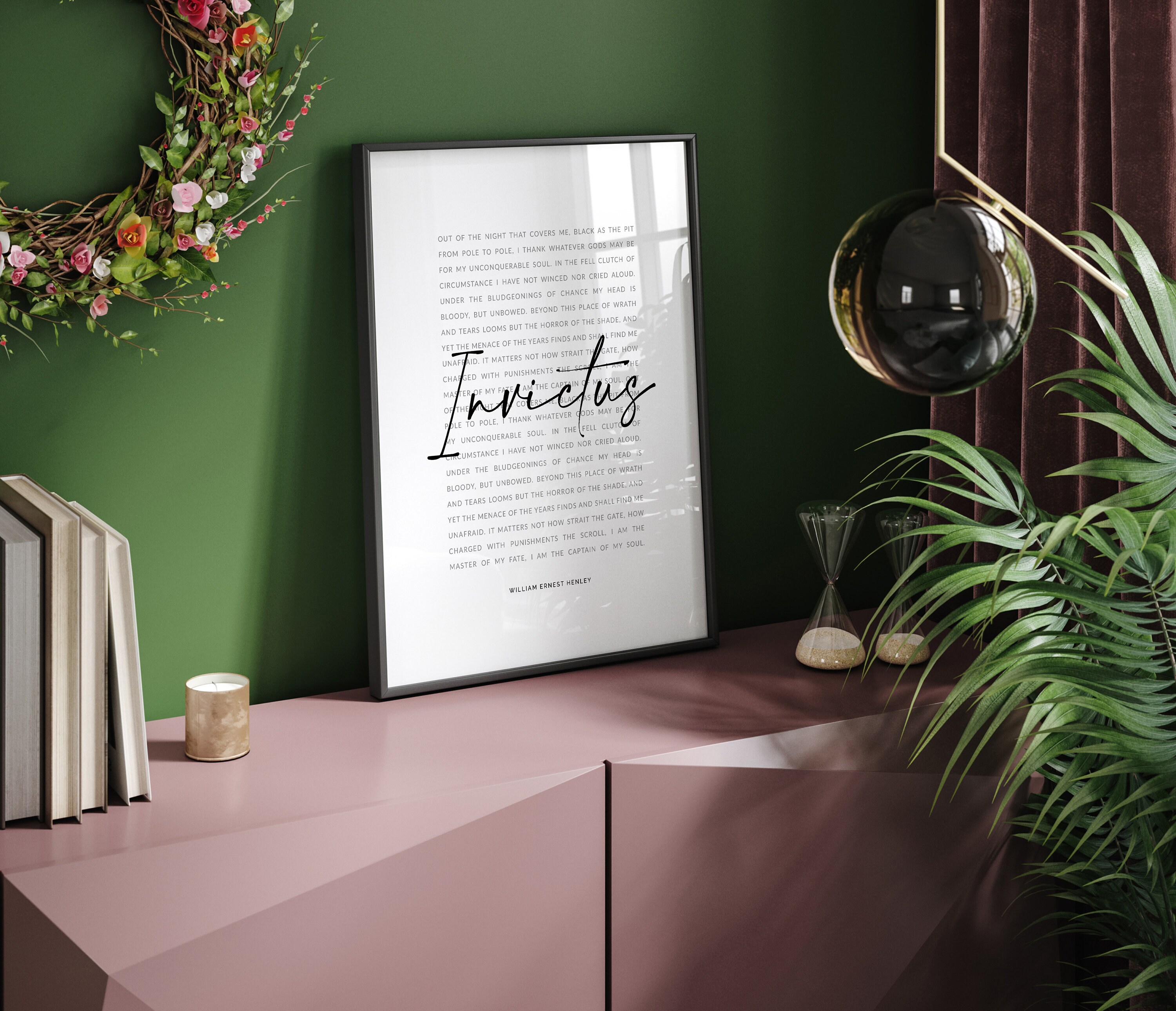 Invictus Poem Invictus Print Motivational Printable Wall - Etsy