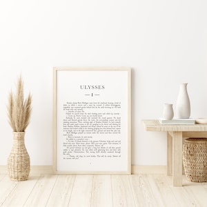 James Joyce Gift, Ulysses Wall Art, James Joyce Home Decor, Teacher ...