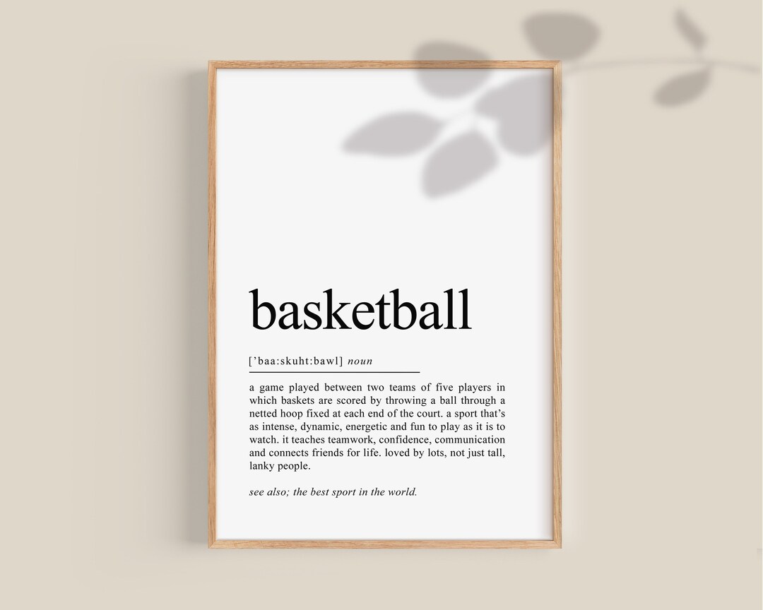Basketball Poster, Basketball Quotes, Basketball Definition Print ...