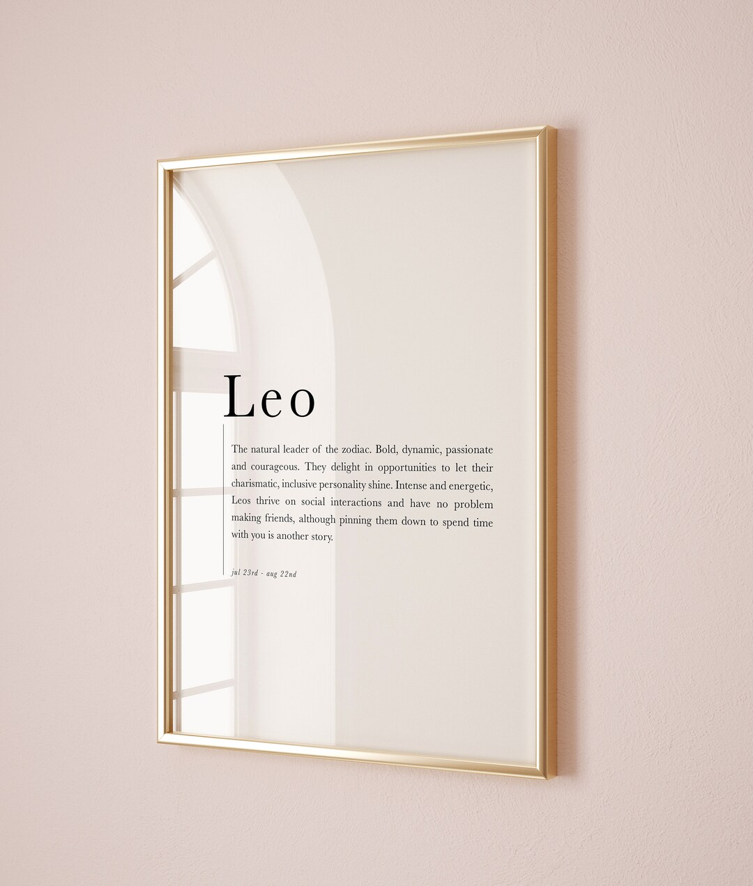 Leo Gifts, Leo Zodiac Art Print, Leo Poster, Leo Definition, Zodiac ...