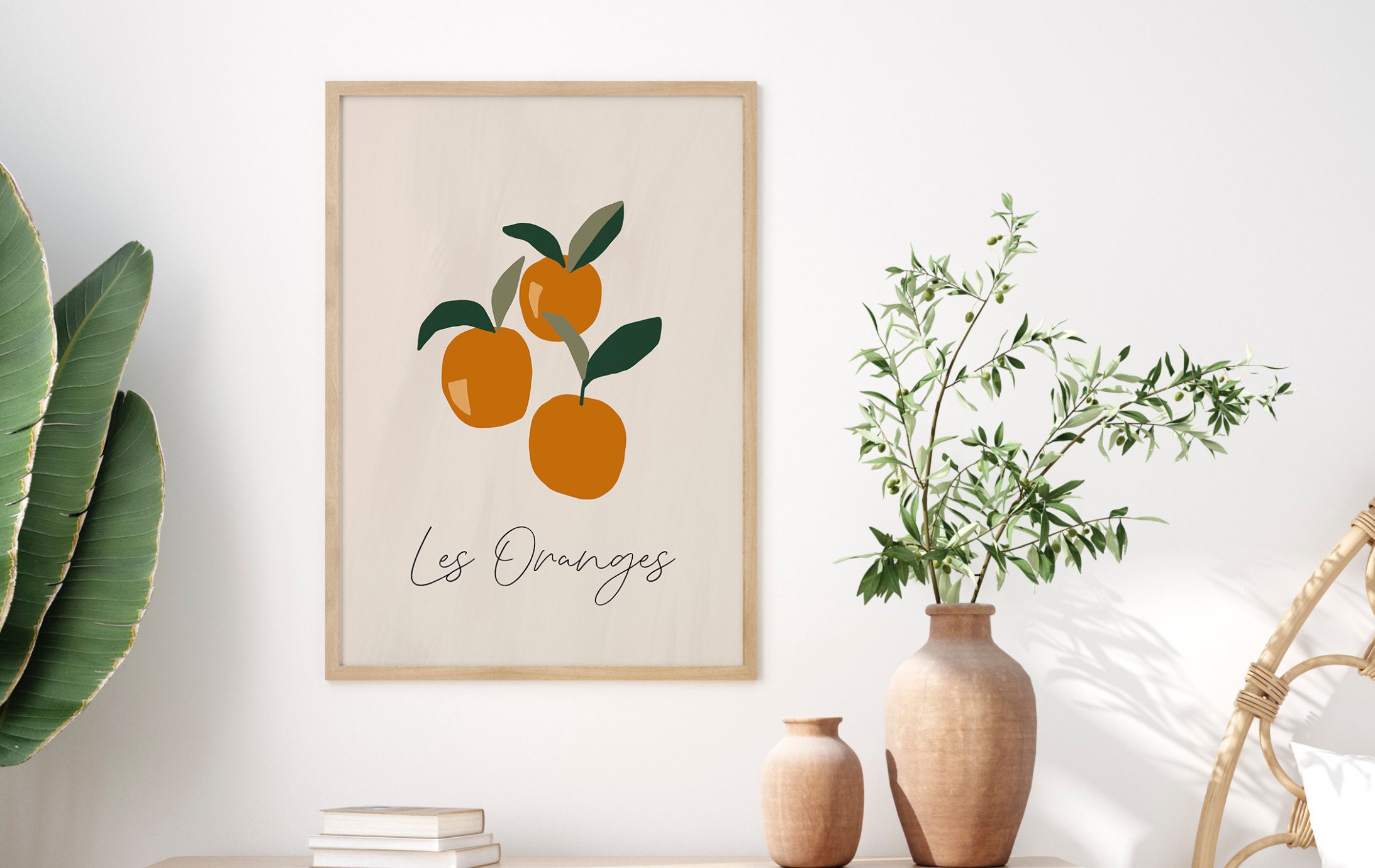 Orange Print Orange Fruit Art Les Oranges Abstract Fruit - Etsy