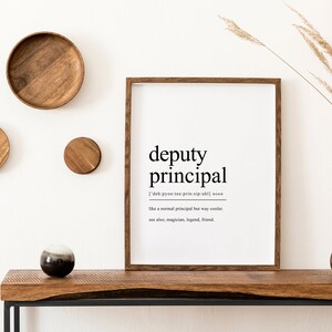 Deputy Principal Definition Print, Deputy Principal Gift, Gift for Vice ...