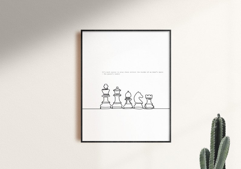 Chess Print Chess Wall Art Chess Poster Chess Print Gift | Etsy