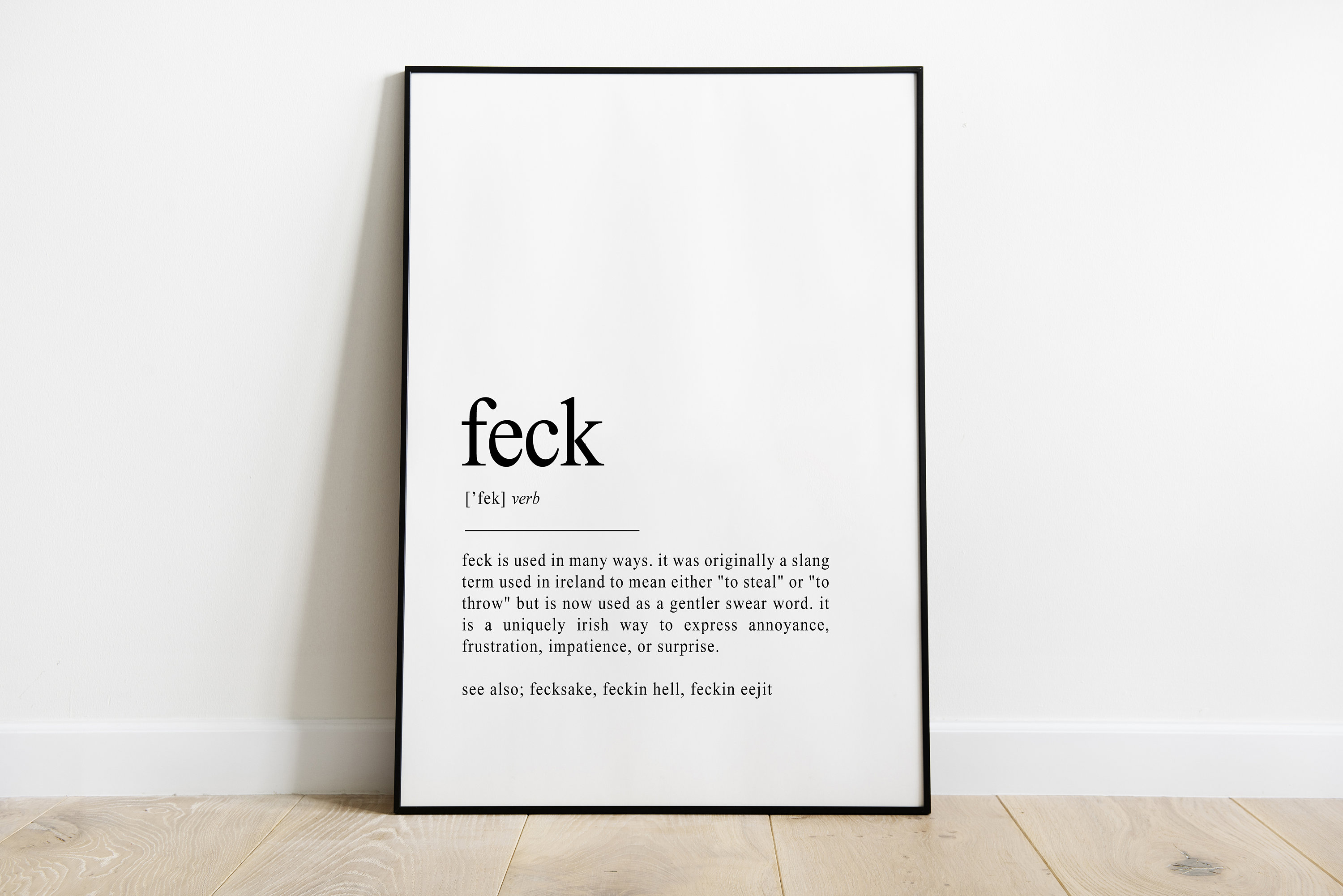 Irish Gifts Feck Definition Print Irish Gift Ireland Gifts - Etsy