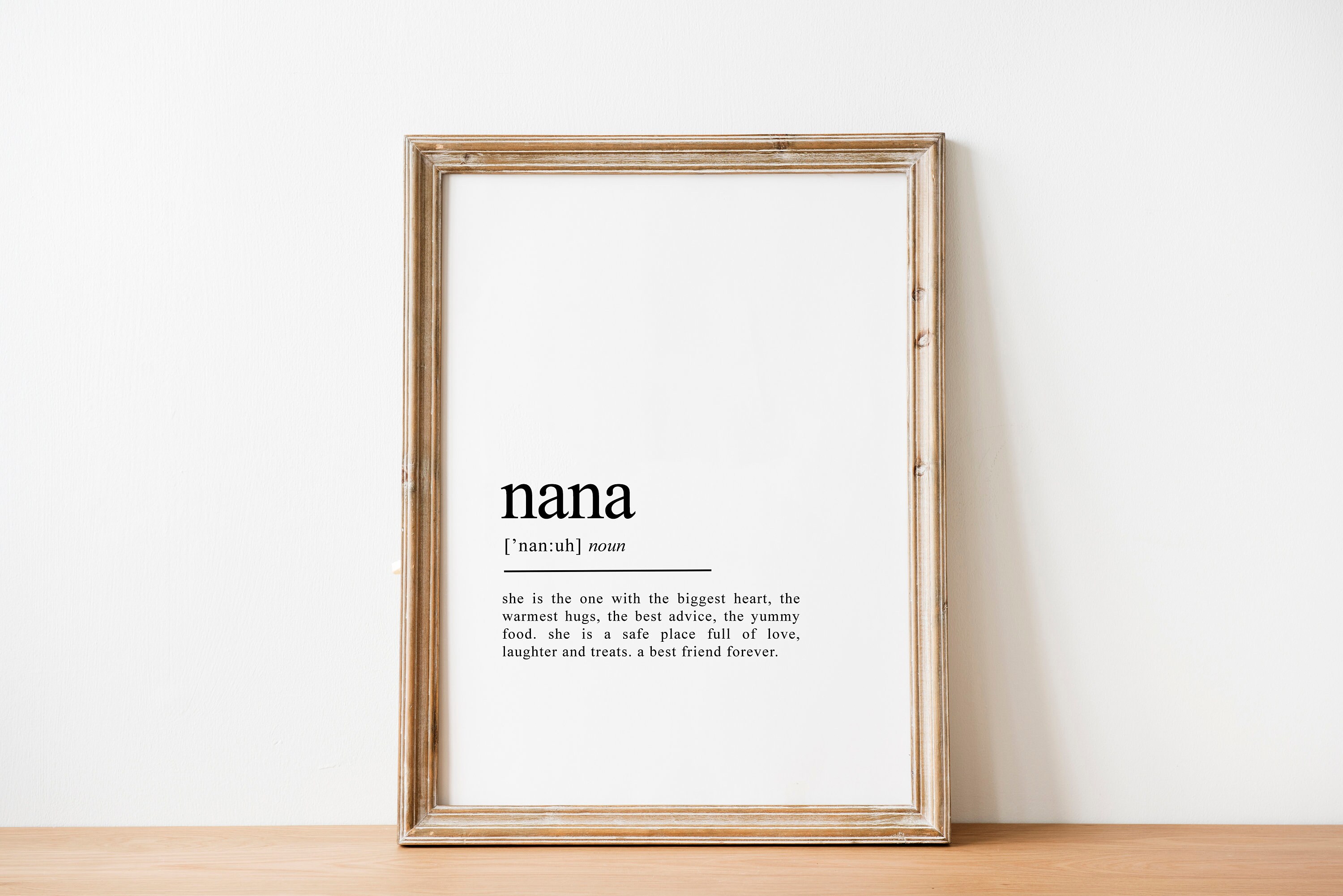 Nana Definition Art Print, Personalized Gift (digital Download) - Etsy