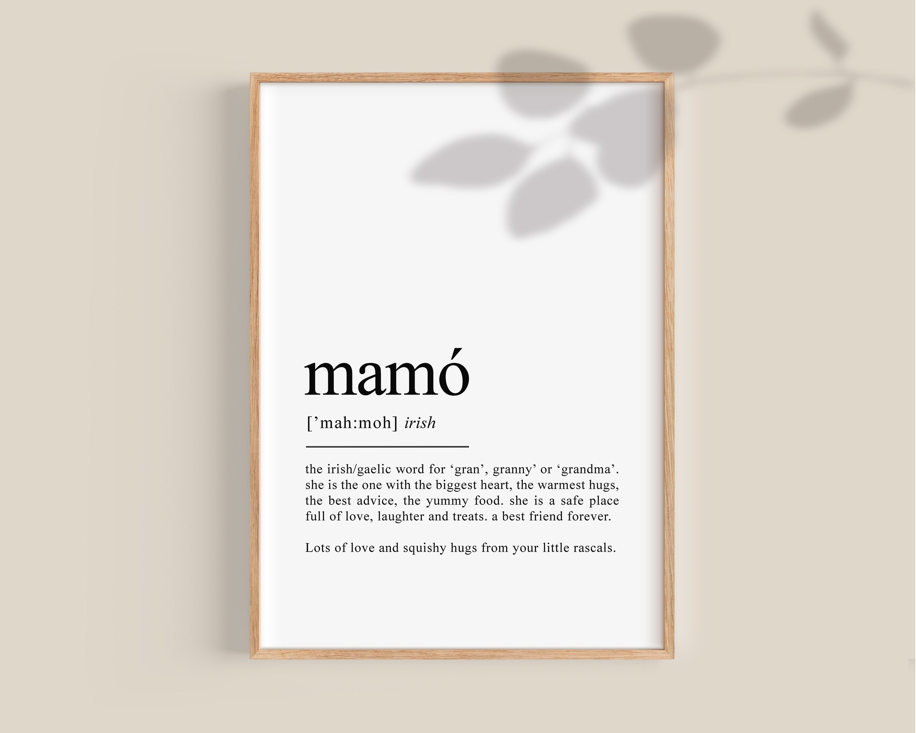 Mamó Irish Grandmother Print Ireland Print Irish Gifts | Etsy