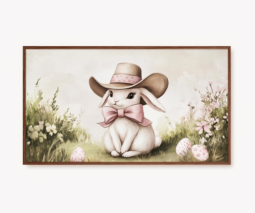Easter Frame TV Art Easter Bunny Screensaver Easter Rabbit Painting for ...