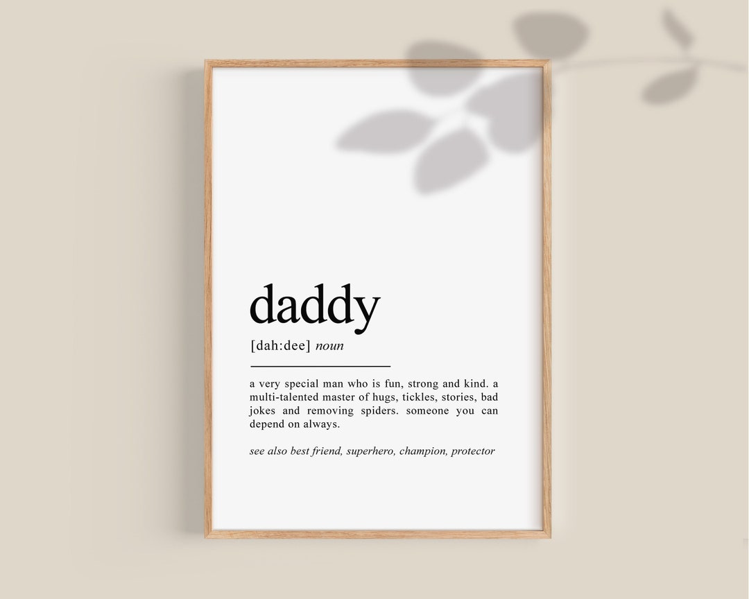 Daddy Definition Print, Daddy Gifts, Gift for Daddy, New Daddy Gift ...