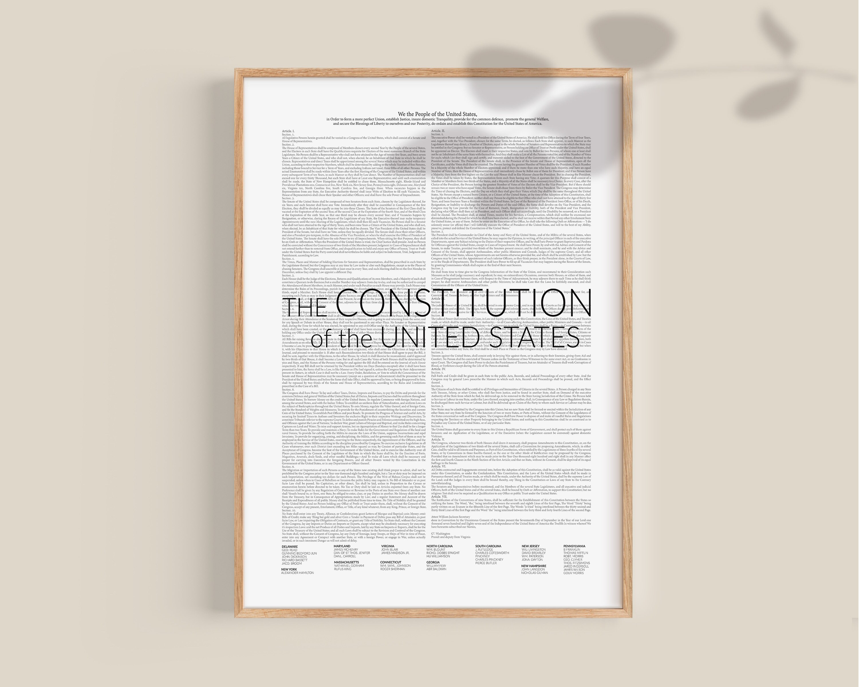 United States Constitution Print US Constitution Poster We - Etsy