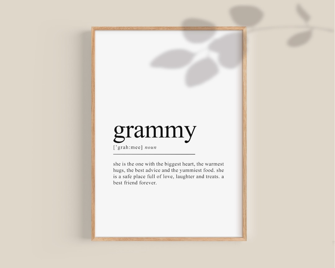 Grammy Definition Print, Grammy Gift, Gift for Grammy, Grandma Gift ...