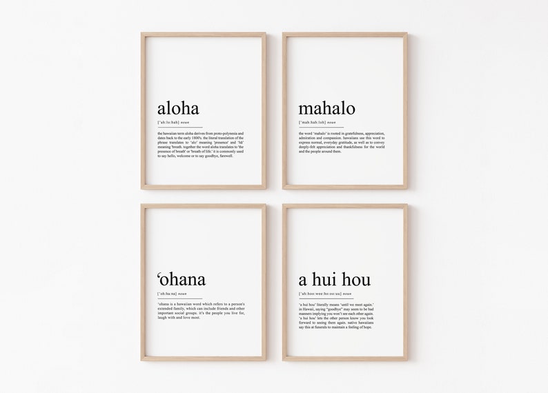 A Hui Hou Definition Print, A Hui Hou Poster, Aloha Gift, Hawaiian Wall ...