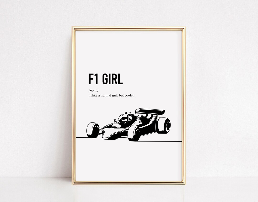 F1 Wall Art, F1 Gifts, F1 Girl Teen Room Decor Dorm Wall Prints Racing ...