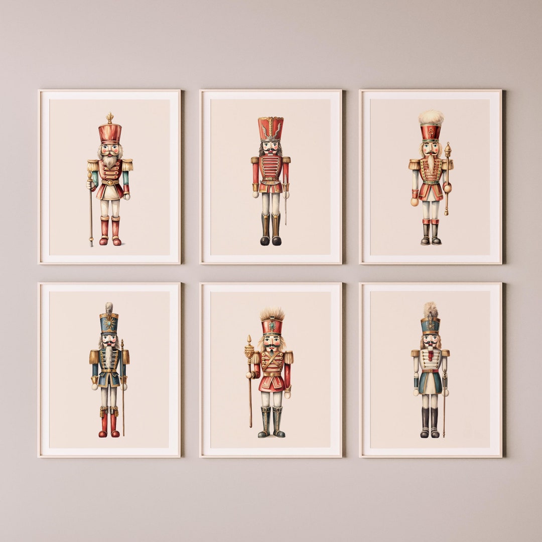 Nutcracker Prints Christmas Nutcracker Set of 6 Digital Gallery Wall ...