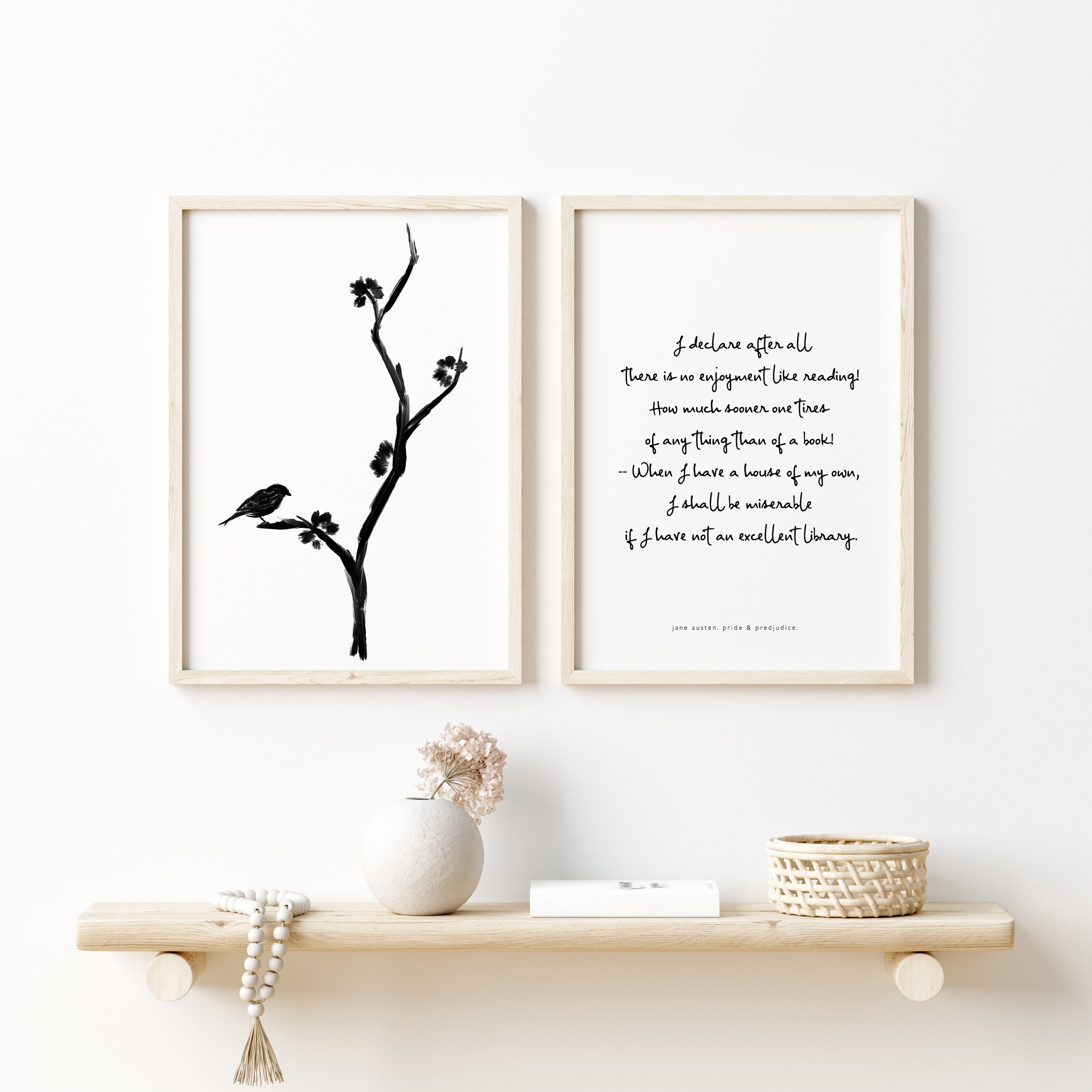 Pride and Prejudice Quote Jane Austen Print Jane Austen - Etsy