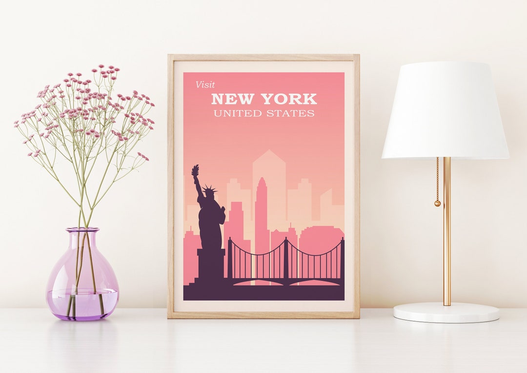 New York Travel Poster, New York Art Print, New York Print, Travel Home ...