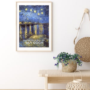 Van Gogh Print, the Starry Night Over the Rhône, Vincent Van Gogh ...