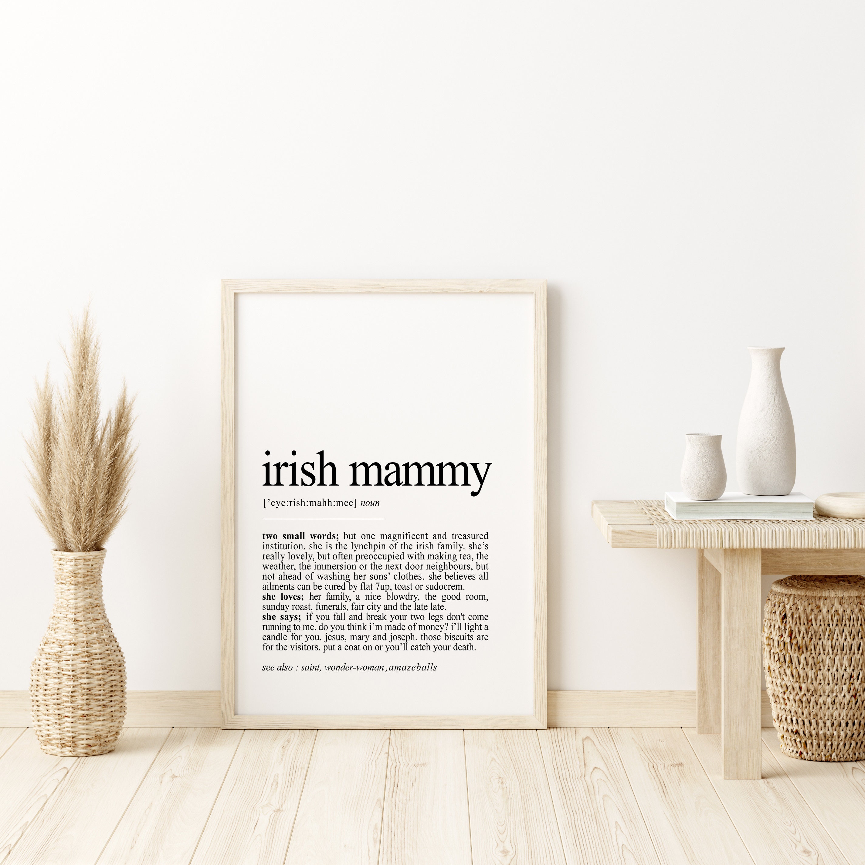Irish Mammy Definition Print Funny Irish Print Mother's - Etsy UK