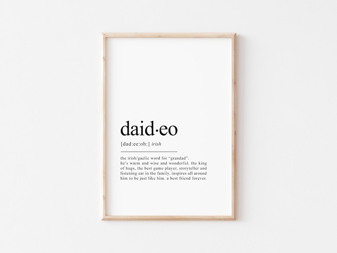 Daideo Gift Daideo Definition Print Daideo Gift Grandad | Etsy