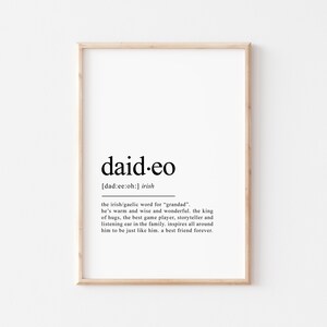 Daideo Gift, Daideo Definition Print, Daideo Gift, Father's Day Grandad ...